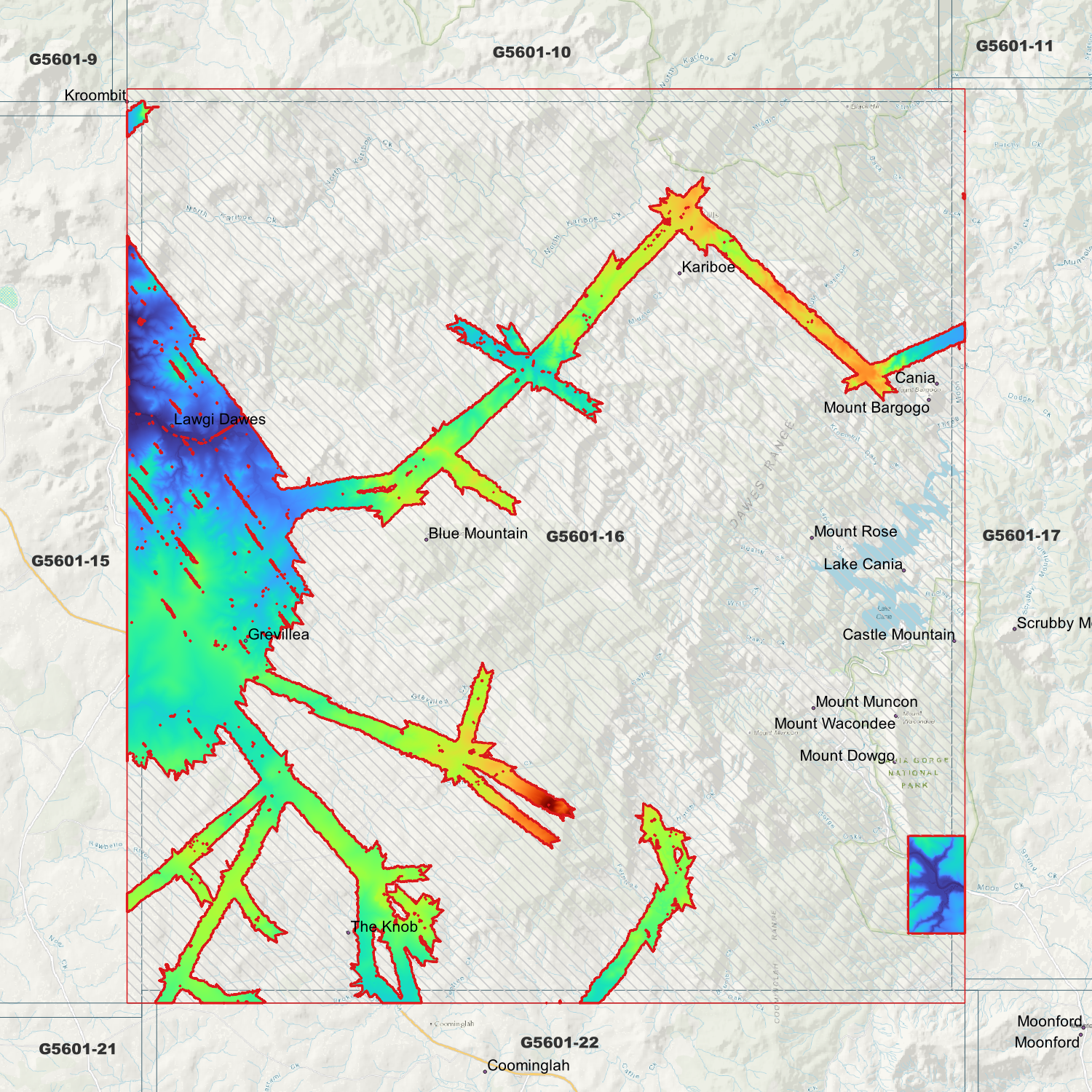 Lake Cania 1m Digital Elevation Model (G5601-16) – Elev.