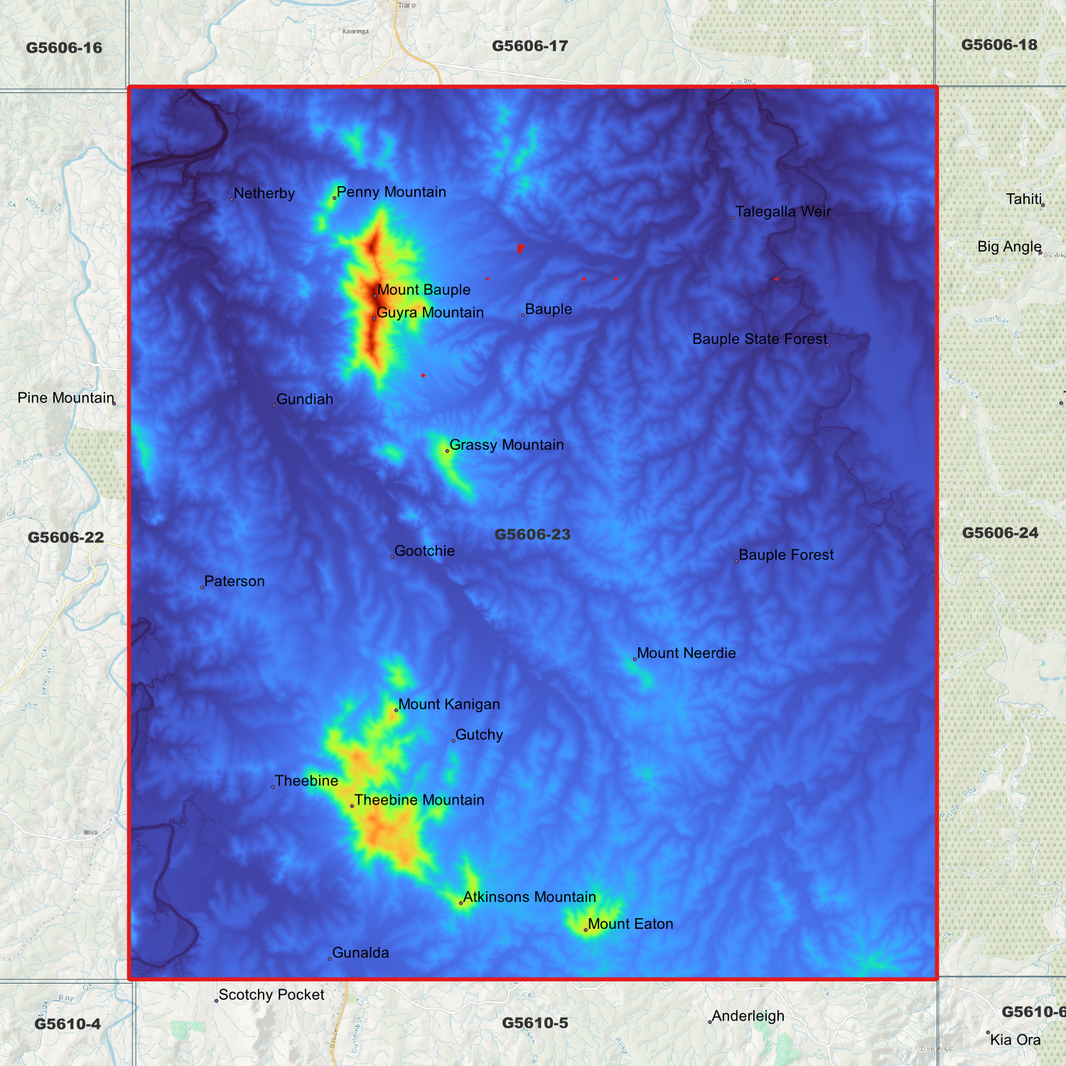 Bauple 1m Digital Elevation Model (G5606-23) – Elev.