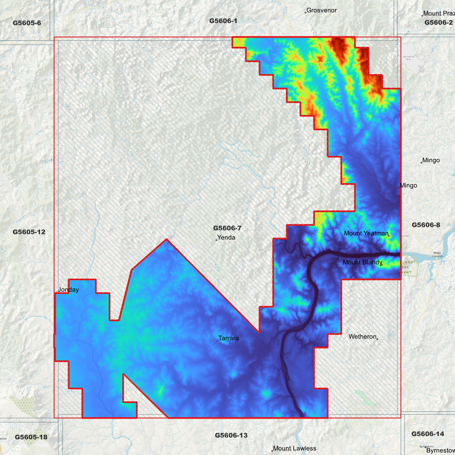 Yenda 1m Digital Elevation Model (G5606-7) – Elev.