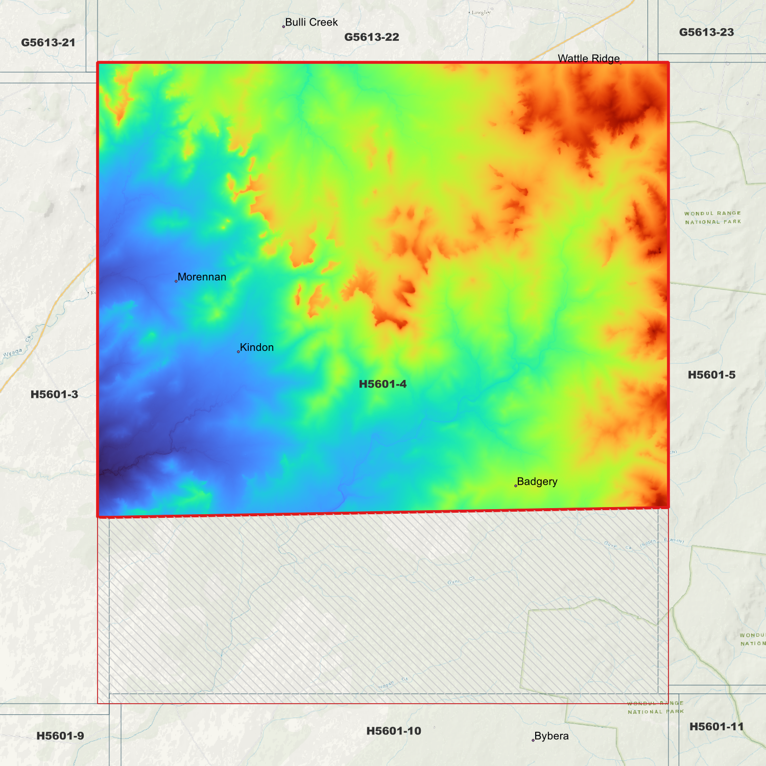 Kindon 1m Digital Elevation Model (H5601-4) – Elev.
