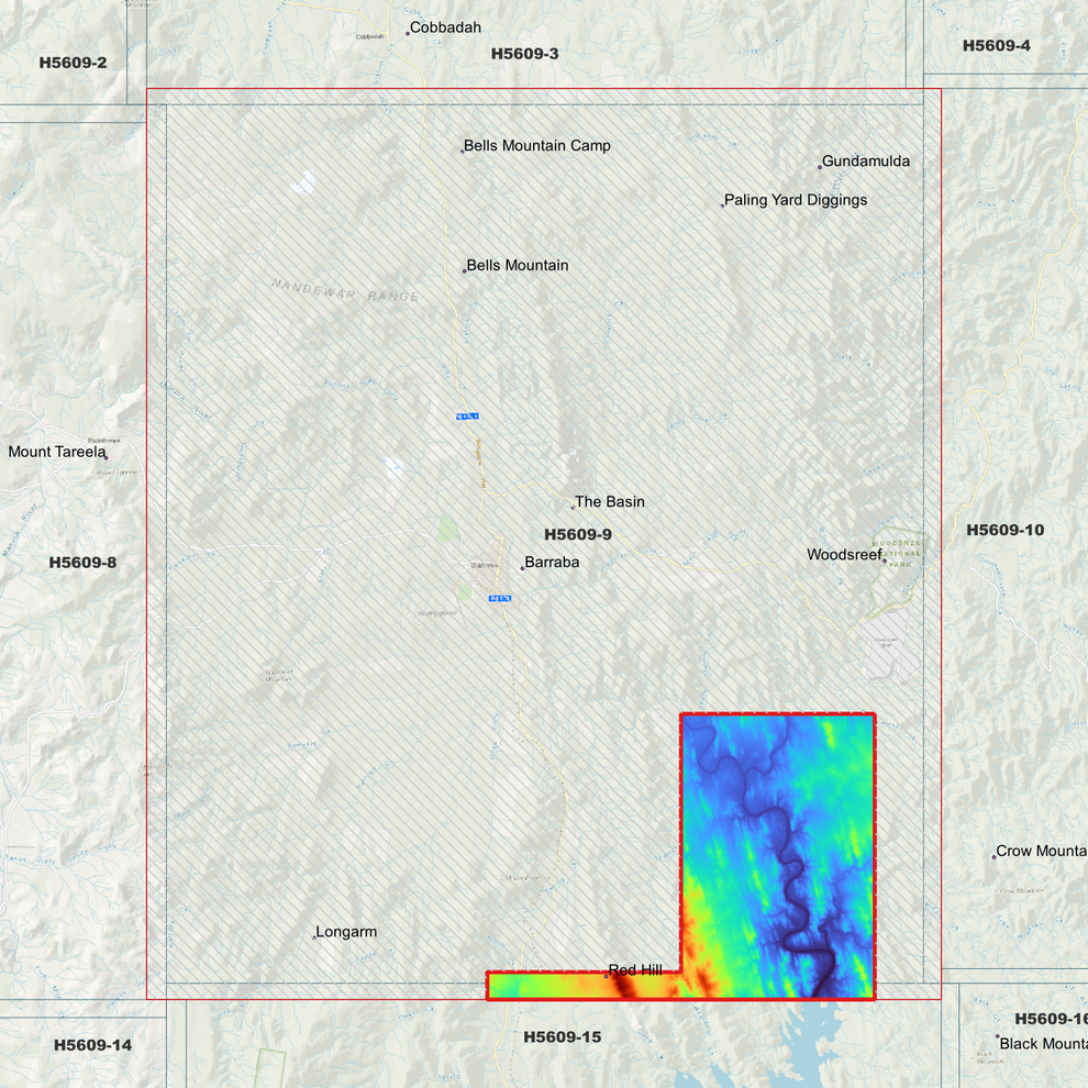 Barraba 1m Digital Elevation Model (H5609-9) – Elev.