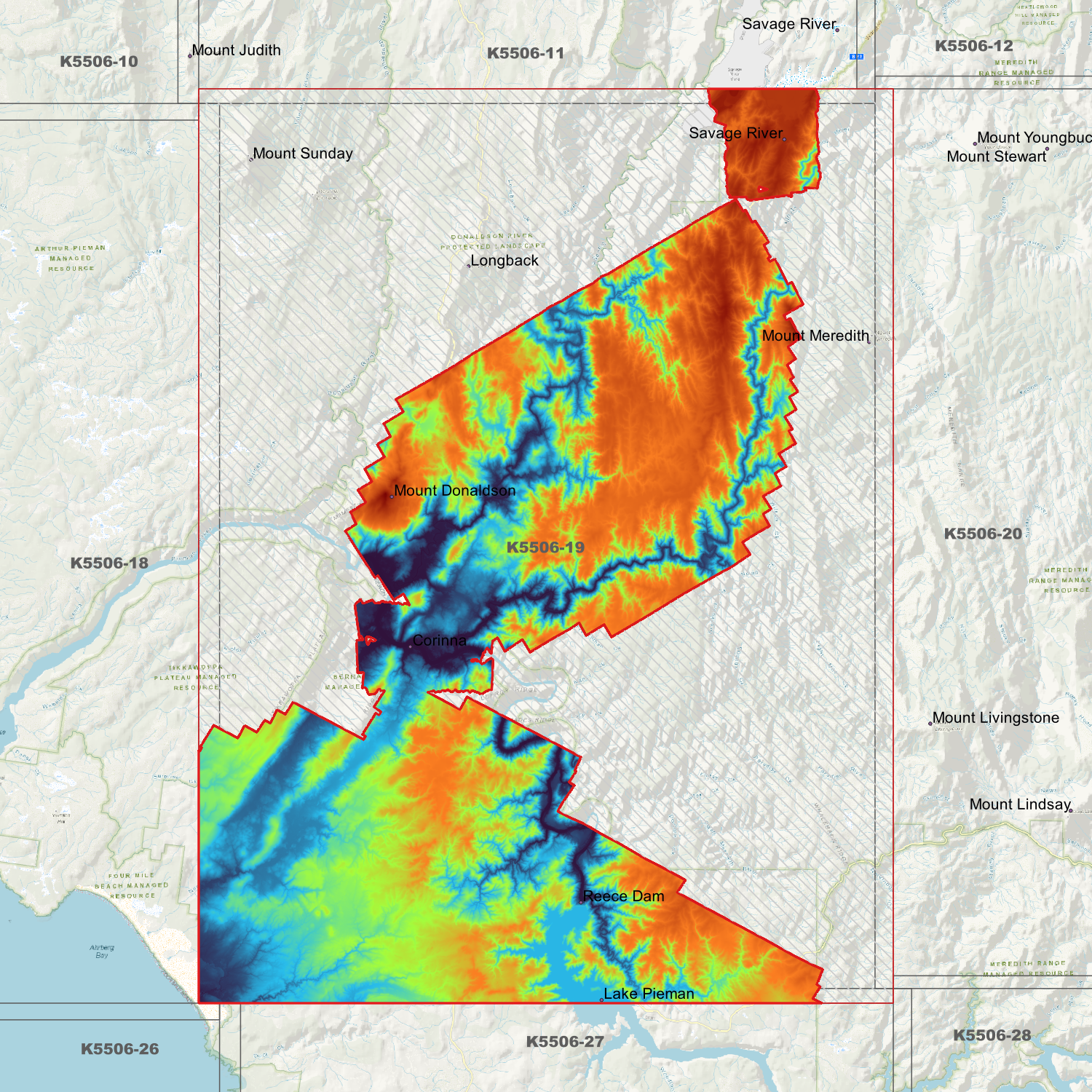 Corinna 1m Digital Elevation Model (K5506-19) – Elev.